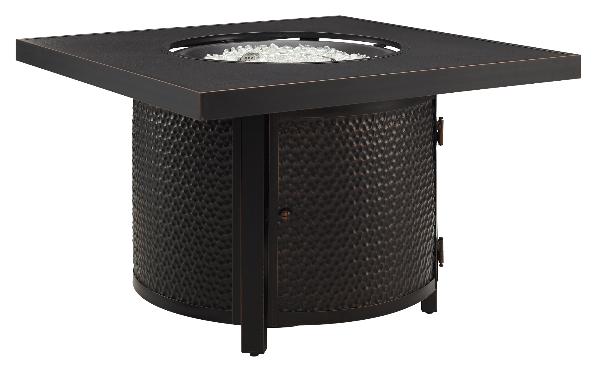 Fire Sense Clayton Aluminum Square Liquid Propane Gas or Natural Gas ...